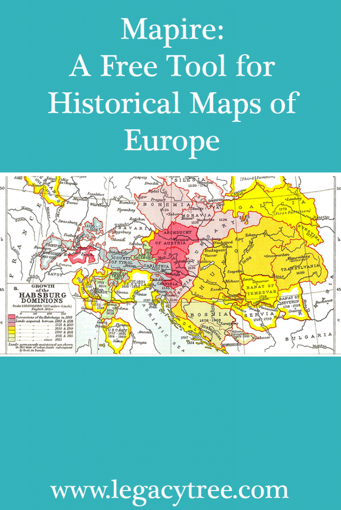 Mapire: A Free Tool for Historical Maps of Europe | Legacy Tree